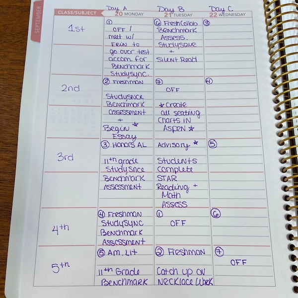 2024 2025 TEACHER PLANNER VERTICAL 7x9 2024-2025 Teacher Lesson Plan ...