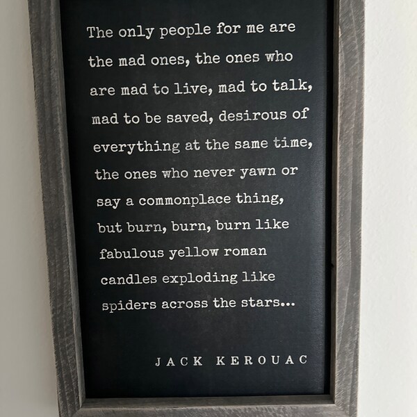 Personalized, Book Quote Sign, Framed Book Quote Wall Art, Farmhouse ...