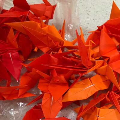 40 Small Origami Cranes Origami Paper Cranes Origami Crane Made of 7 ...