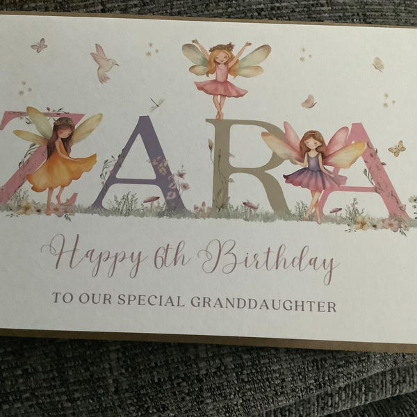 2nd Birthday Fairy Card for Daughter, Personalised Second Birthday for ...