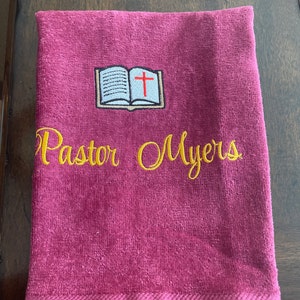 Personalized Church Embroidered Towel With Church Name and | Etsy