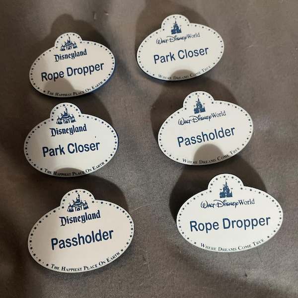 Disney Plaque Set Disneyland & Disneyworld - Etsy