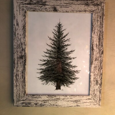 Evergreen Pine Print Pine Tree Print, Watercolor Tree, Minimalist Decor ...