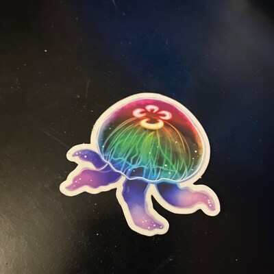 Moon Jellyfish Translucent Vinyl Stickers - Etsy