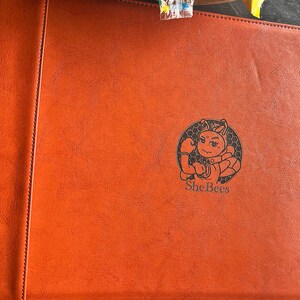 Pink Portfolio for Women, 3 Ring Binder Custom Portfolio With Name Logo ...