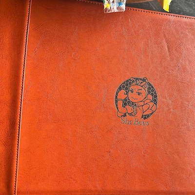 Pink Portfolio for Women, 3 Ring Binder Custom Portfolio With Name Logo ...