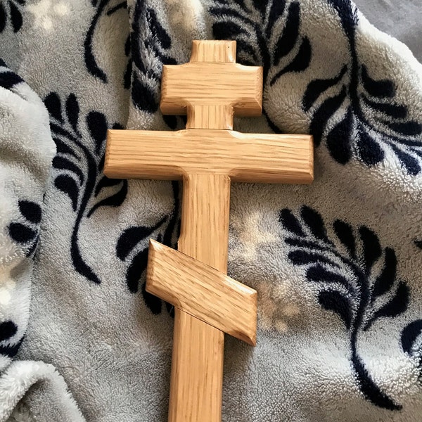 Orthodox 3-bar Wooden Cross - Etsy