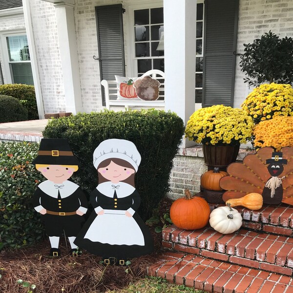 Pilgrim Outdoor Wood Lawn Decoration - Etsy