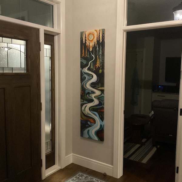 Long Narrow Wall Art, Tall and Thin Canvas Wall Art, Modern Wall Art ...