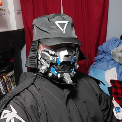 Techwear/streetwear Oni Mask white - Etsy