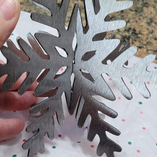 Metal Snowflakes, 3d Snowflake, Holiday Decor, Metal Christmas Decor ...
