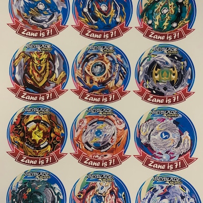 Beyblade Cake Topper Digital Printable Full A4 Size Paper-with Outlined ...