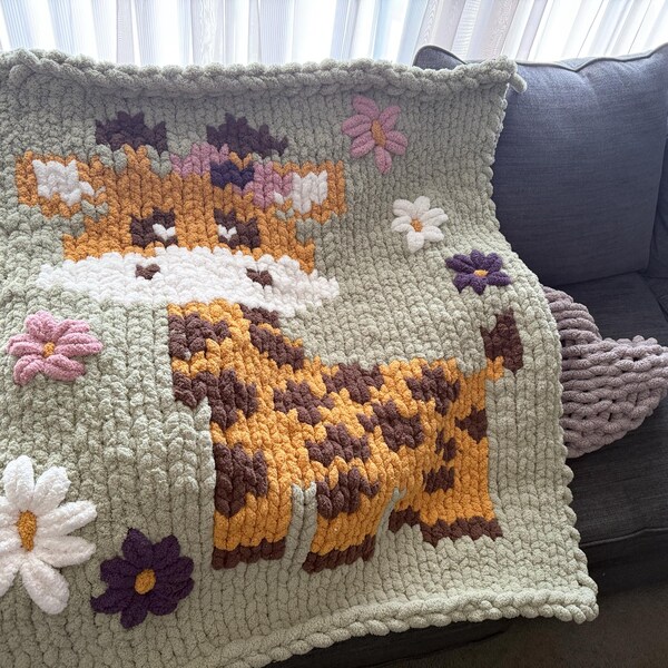 Fisherman With Bass - Finger Knitting / Chunky Knit Blanket Pattern - Etsy