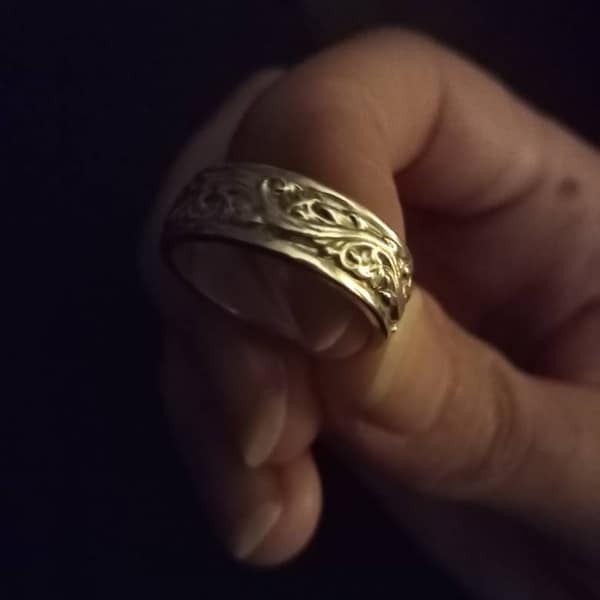Gold Star Wedding Ring Poesie Ring Medieval Poesy Ring Star Shaped Gold ...
