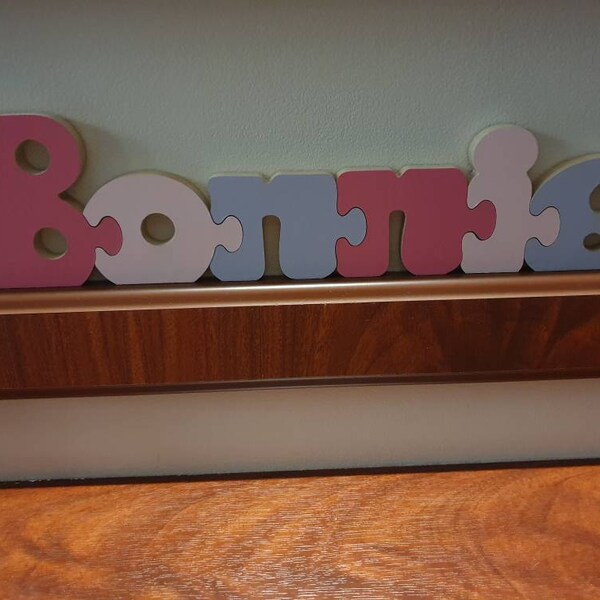 Name Jigsaw Personalised Childrens Puzzle Wooden Handmade Boys and ...