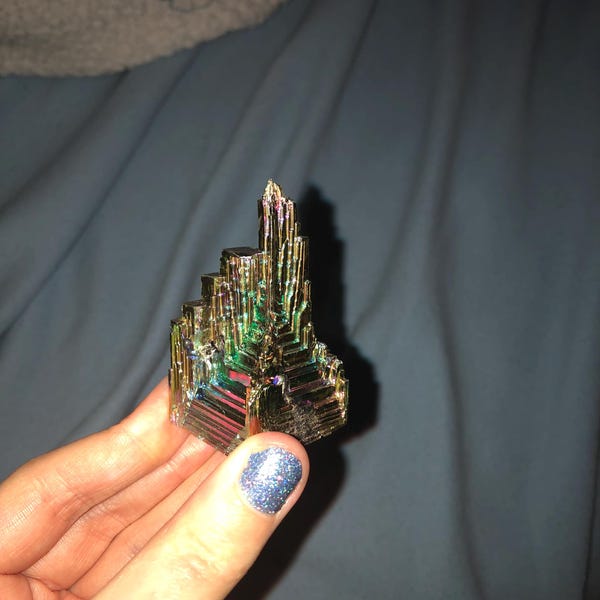 Rainbow Crystal Bismuth Cluster, Bismuth Specimen, Home Office Decor ...