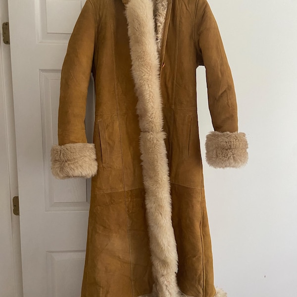 Penny Lane Shearling Coat Women Fur Coat Long Coat Mushroom Brown ...
