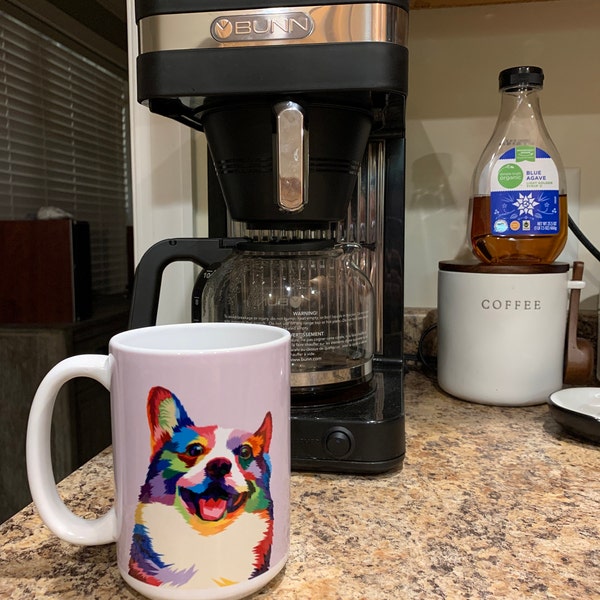 Colorful Corgi Coffee Mug, Double-sided Mug for Corgi Lovers - Etsy