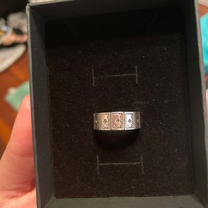 Playing Card Ring, Poker Ring, Womens Ring, Mens Ring, Stainless Steel ...
