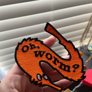 Worm Meme Embroidered Patch - Etsy