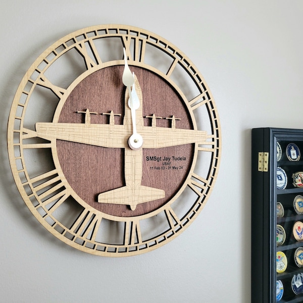 Memphis Belle B-17 Flying Fortress 14 Wood Wall Clock / Aviation Gifts ...