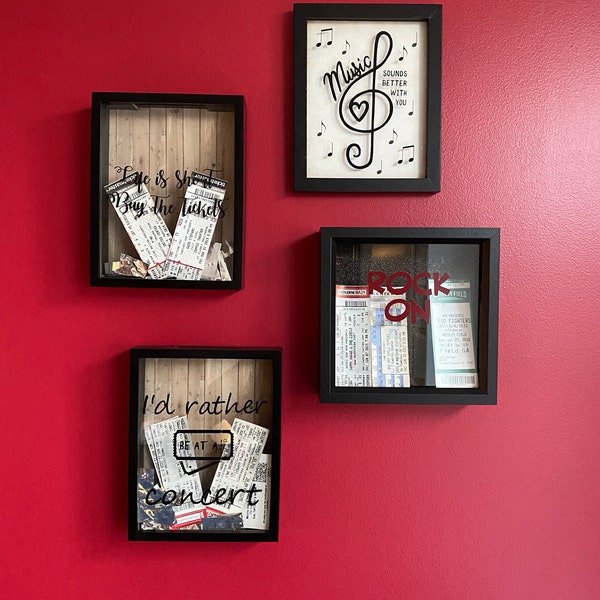 Concert -ticket Memory Shadow Box - Etsy