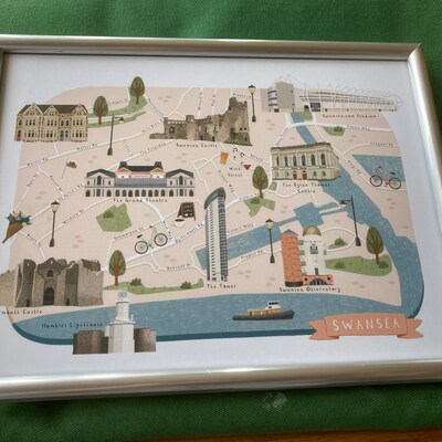 St Albans Map, Illustrated Map of St Albans, St Albans Poster, St ...