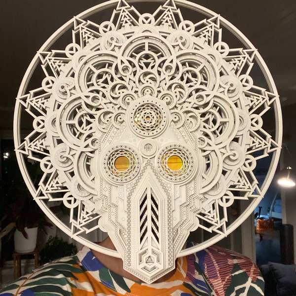 Deity Mask Festival Fashion Sacred Geometry God Headdress Goddess ...