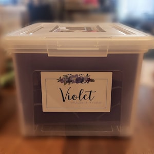 Printable Milestone Box Labels Name Decal for School File - Etsy