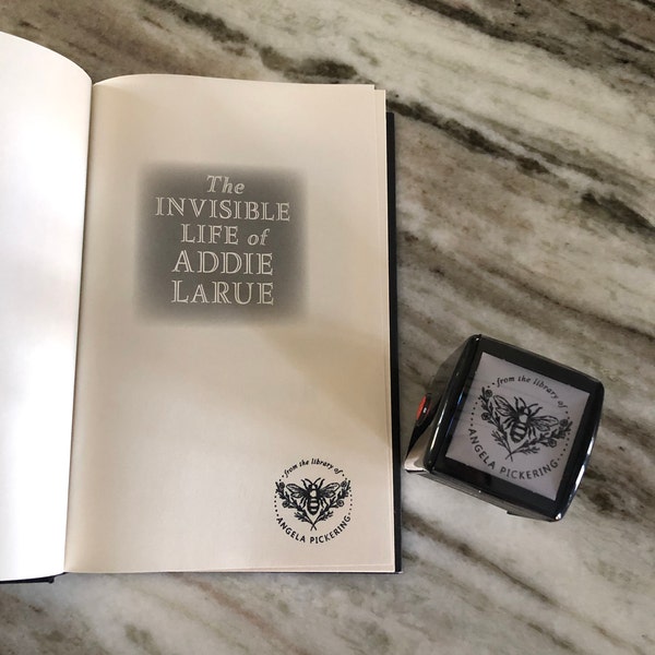 From the Library of Stamp | Book Stamp Personalized | Bee Ex Libris ...