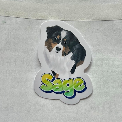Personalized Dog Stickers Hand Drawn Custom Pet Sticker, Custom Dog ...