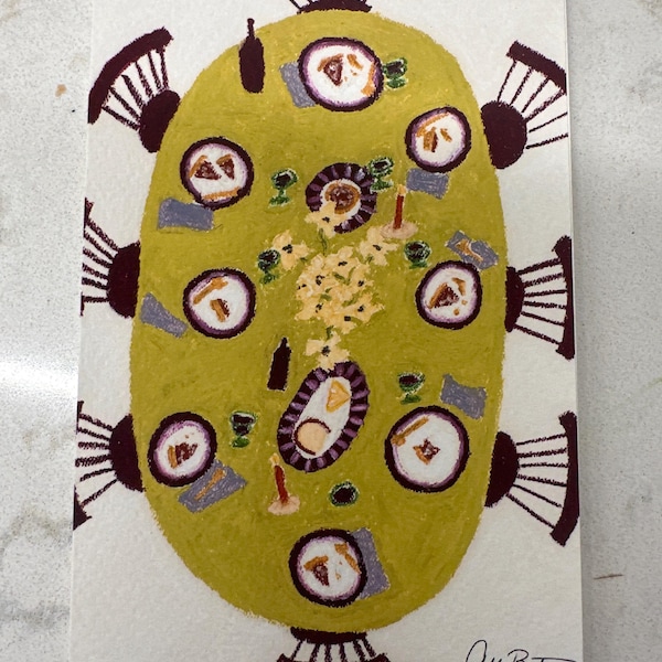 Dinner With Friends Art Print, Kitchen Art, Art for Dining Rooms, Fine ...