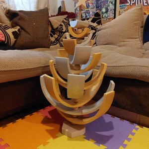 Wooden Tree Stacker Montessori Tree Stacking Toy Waldorf Tree Stacker ...