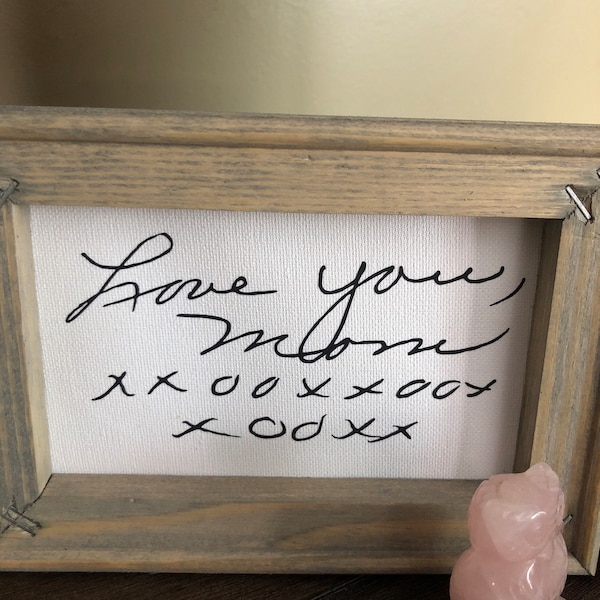 Original Handwriting Gift | Custom Handwriting Canvas Sign ...