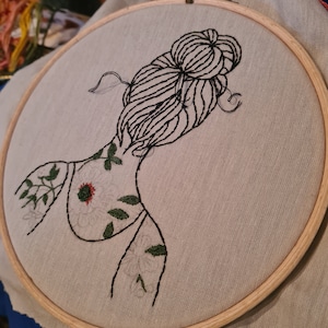 Tattooed Shoulders Modern Embroidery Kit - Etsy