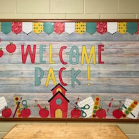 Welcome Back - Back to School - Fall Bulletin Board Kit - Etsy Canada