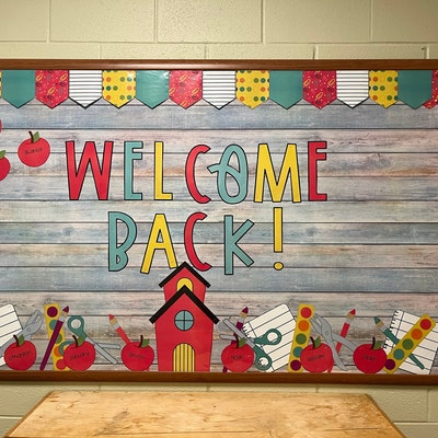 Welcome Back Back to School Fall Bulletin Board Kit - Etsy