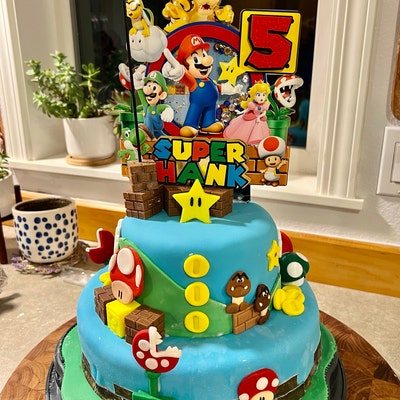 Mario Bros Fondant Cake Topper, Fondant Mario Bros, Mario Bros Party ...