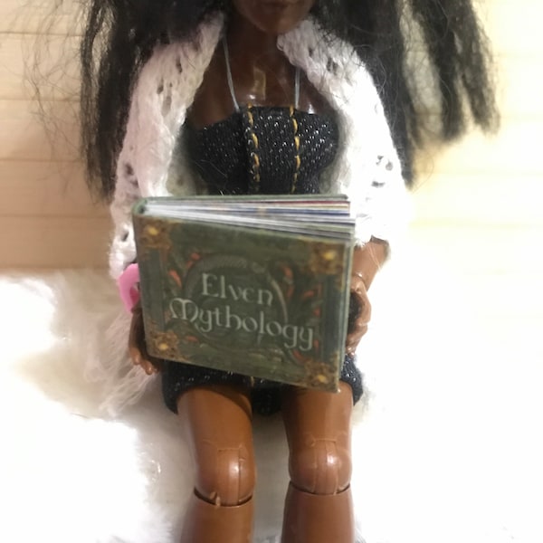 ELVEN MYTHOLOGY Dollhouse Miniature Book –1:12 Miniature Magic Elf Book ...