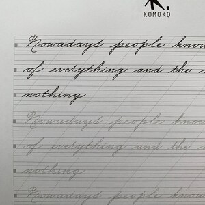 Printable Uppercase Business Cursive Calligraphy Practice Guide ...