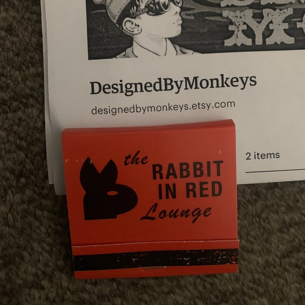 Rabbit in Red Lounge Match Book - Halloween Movie Prop Replica Michael ...