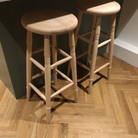 Solid Beech Bar Stools High and Low Available. Unfinished Ready to ...