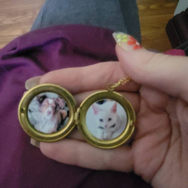 Gold Locket Necklace Custom Photo Lockets Gift for Her Minimalist ...