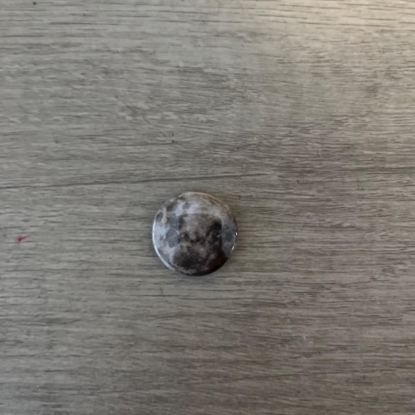 Moon Pin | Outer Space Button | 1 Inch Magnetic Necklace Charm | Star ...