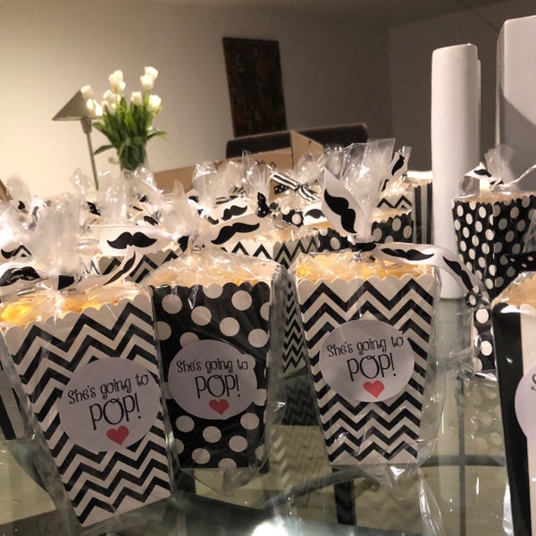 Black Popcorn Boxes (36 Pack) - Miniature Popcorn Cartons, Candy Buffet ...