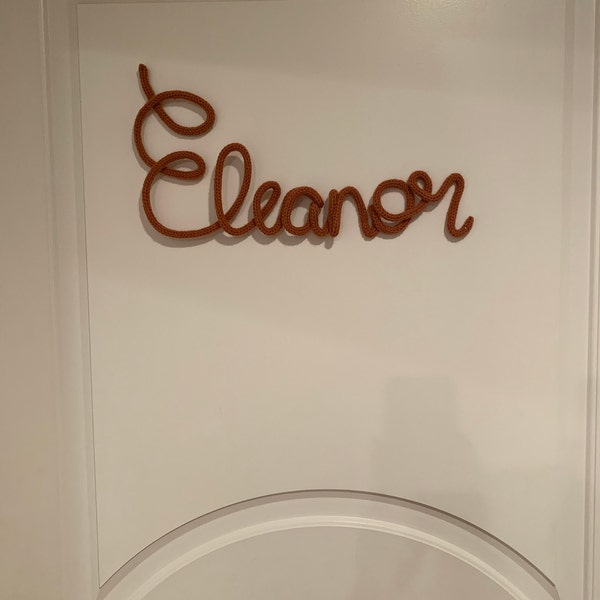 Personalised Knitted Wire Words Cord Names Wall Decor Wall Signs With ...