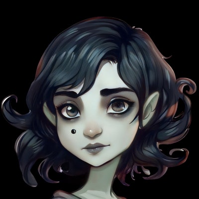 Tavern Female Npcs Illustrations Green Skin/white Hair, Original Design ...