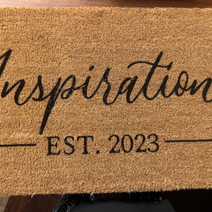 Custom Doormat, Welcome Mat, Last Name Doormat, Housewarming Gift ...