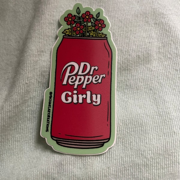 Dr Pepper Girl Sticker,stickers for Hydroflask,laptop Sticker,cute Car ...