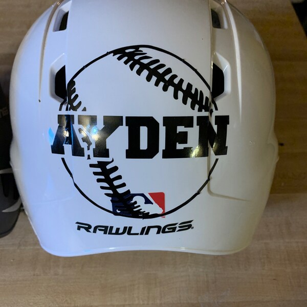 Custom Baseball Decal / Baseball Helmet Decal / Baseball Player Decal ...